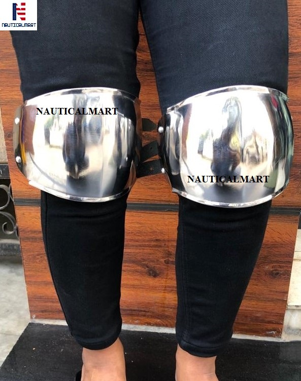 NauticalMart Medieval Steel Leg Armor Knee SCA Men's Armour Renaissance ...
