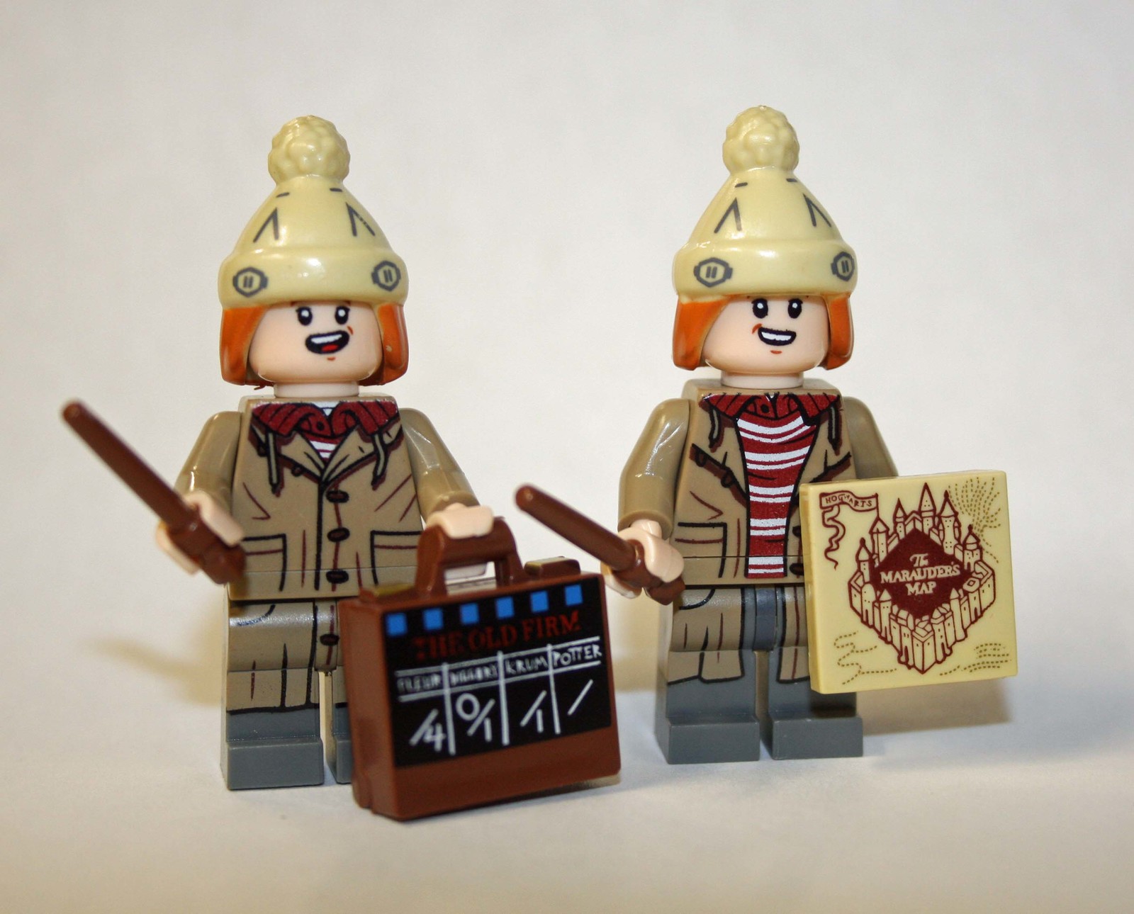 Minifigure Custom Toy George and Fred Weasley Harry Potter movie set ...