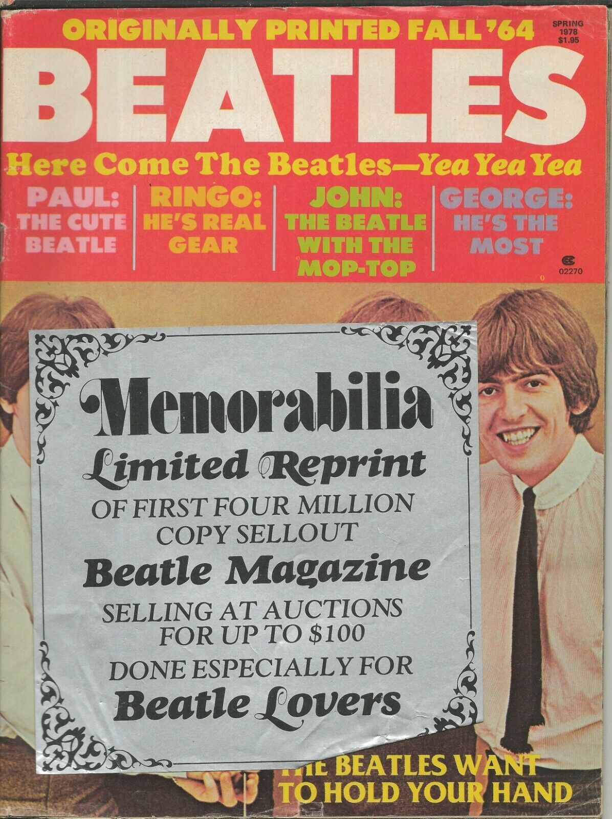 ORIGINAL Vintage 1978 Here Comes the Beatles Reprint Edition Magazine ...