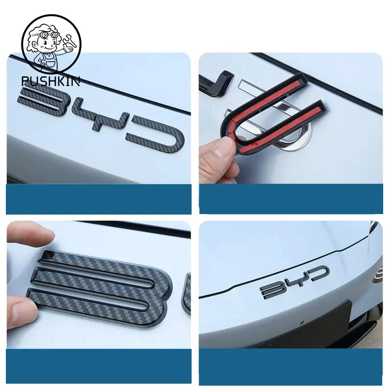 For BYD SEAl EV ATTO 4 2024 Accessories Car Front Bumper Emblem Badge ...