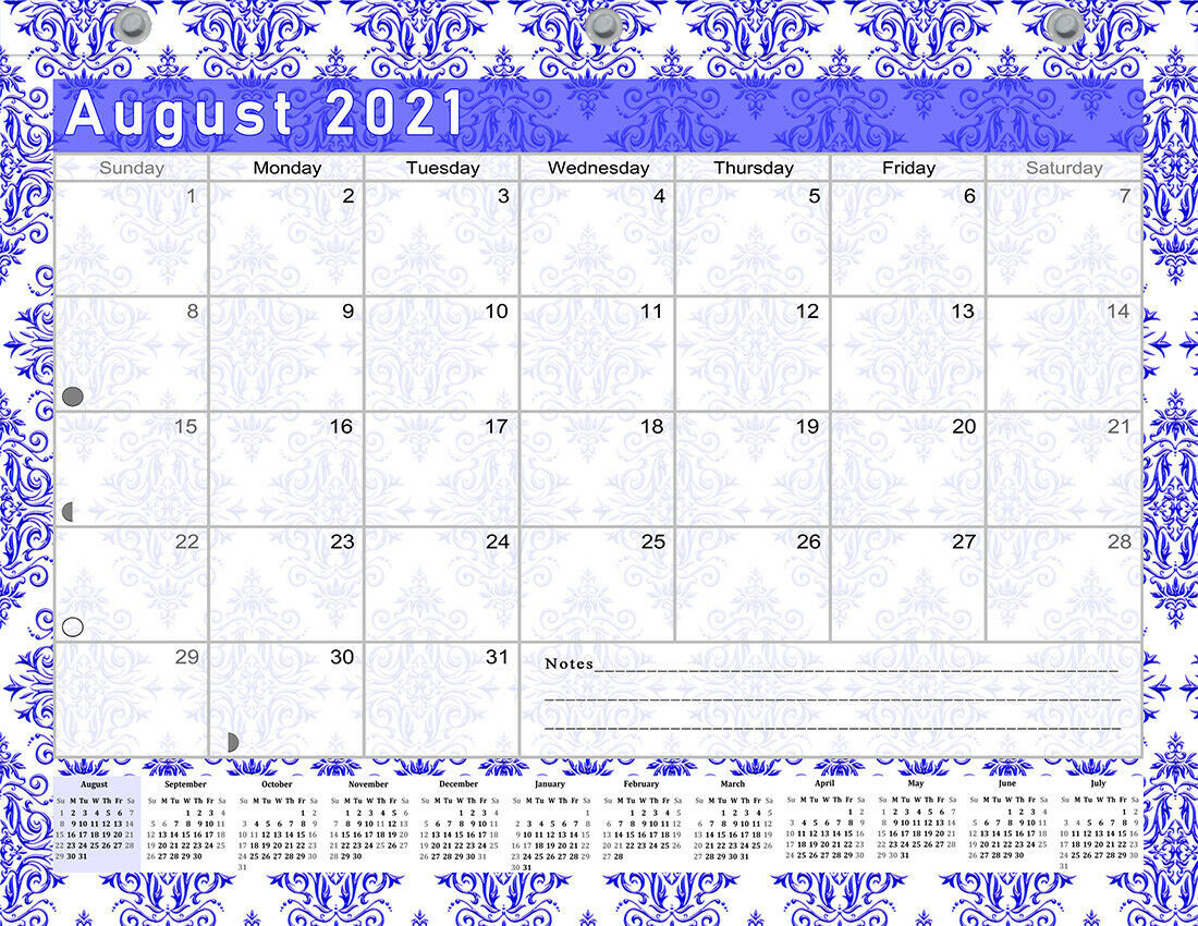 2021-2022 Academic Year 12 Months Student Calendar/Planner for 3-Ring ...