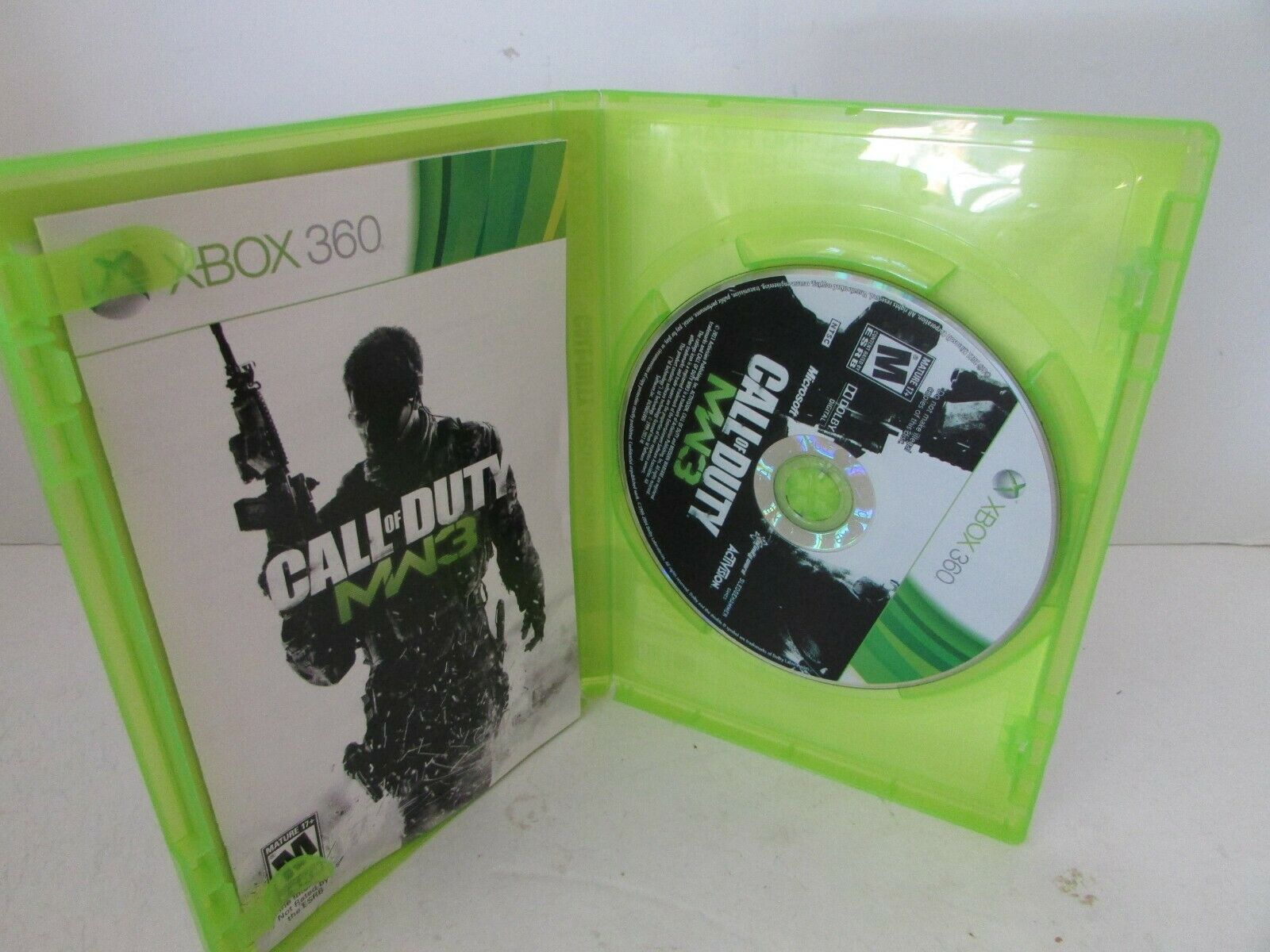 XBOX 360 VIDEO GAME CALL OF DUTY MM3 DISC - CASE - MANUAL - Video Games