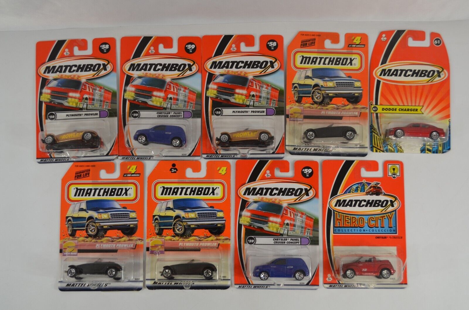Matchbox Plymouth Prowler Chrysler Panel Cruiser Diecast Car Lot of 9 ...