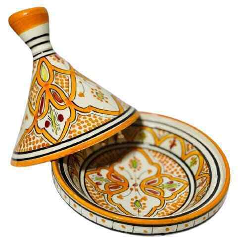 Moroccan TAJINE Dome Lid Terracotta TAGINE HandCrafted Painted 7 7/8”D ...