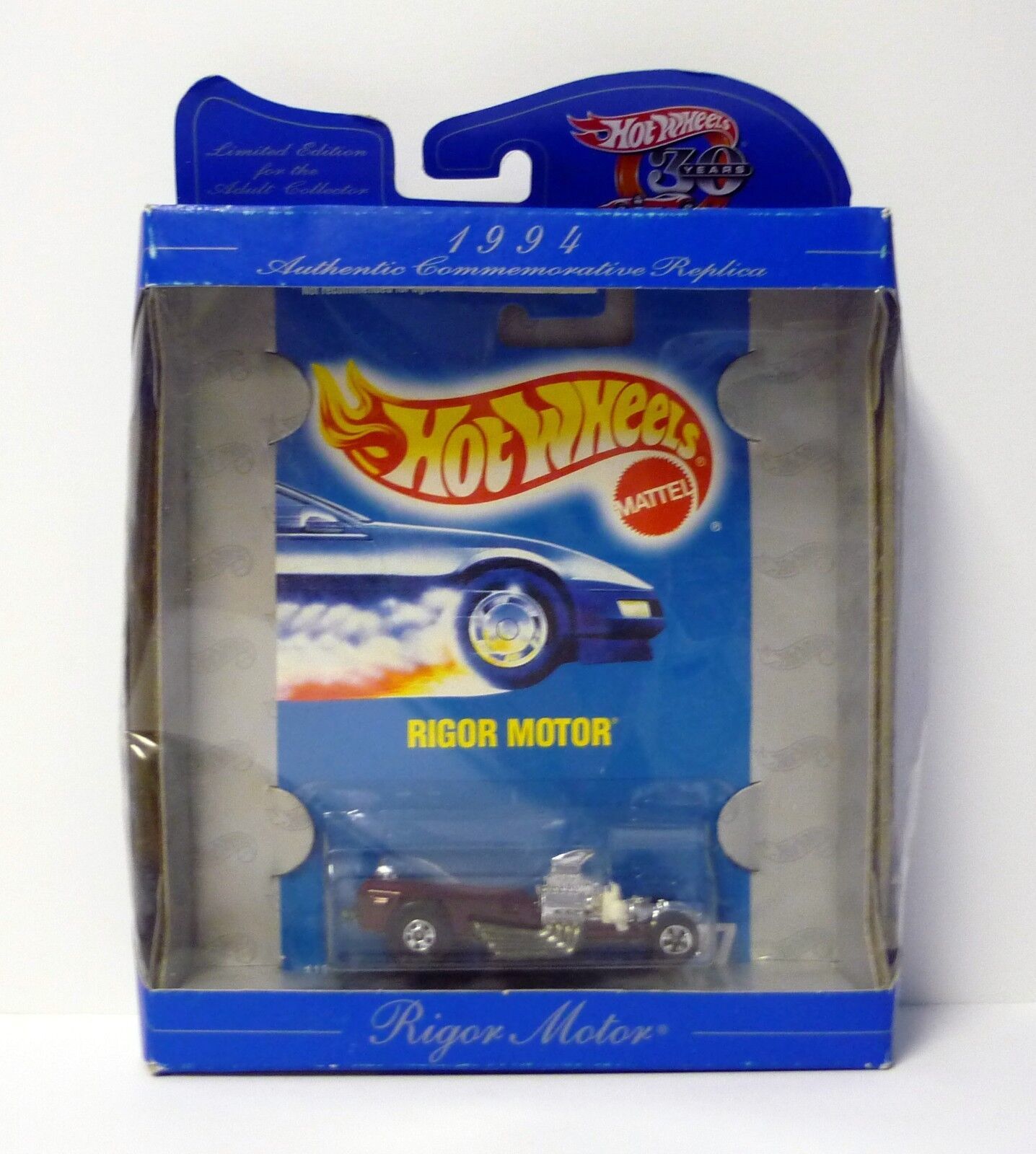 Hot Wheels Rigor Motor #247 30th Anniversary Replica Die-Cast Car 1997 ...