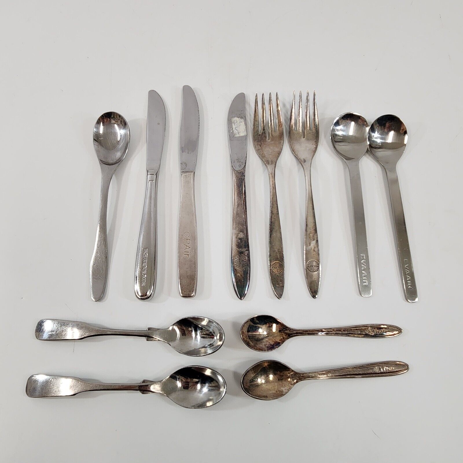 Airline Cutlery Silverware Lot Pan Am Thai Korean Canadian Eva CP - Other