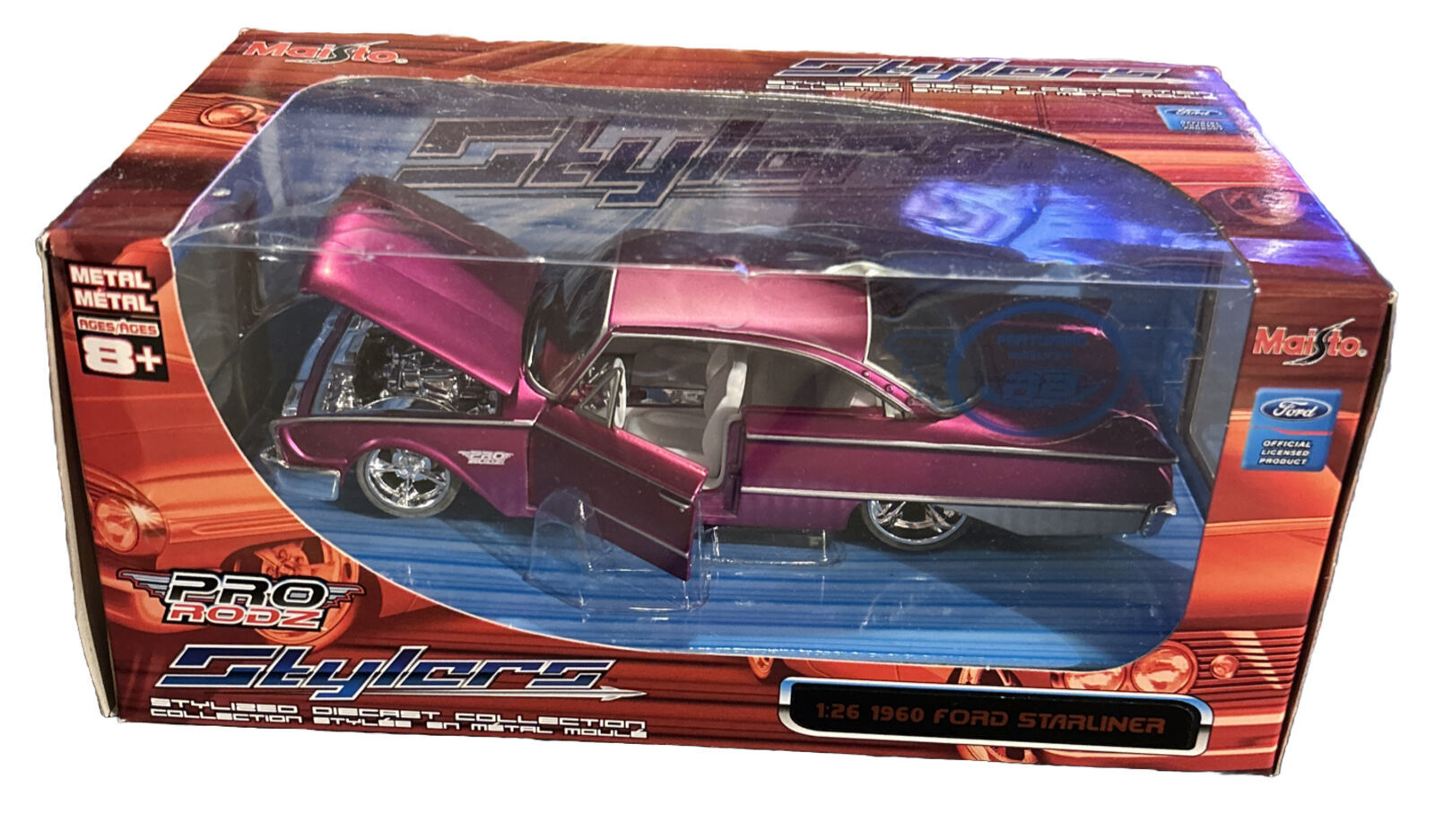 MAISTO - PRO RODZ (STYLERS) 1:26 "1960 FORD STARLINER LOWRIDER" Pink ...