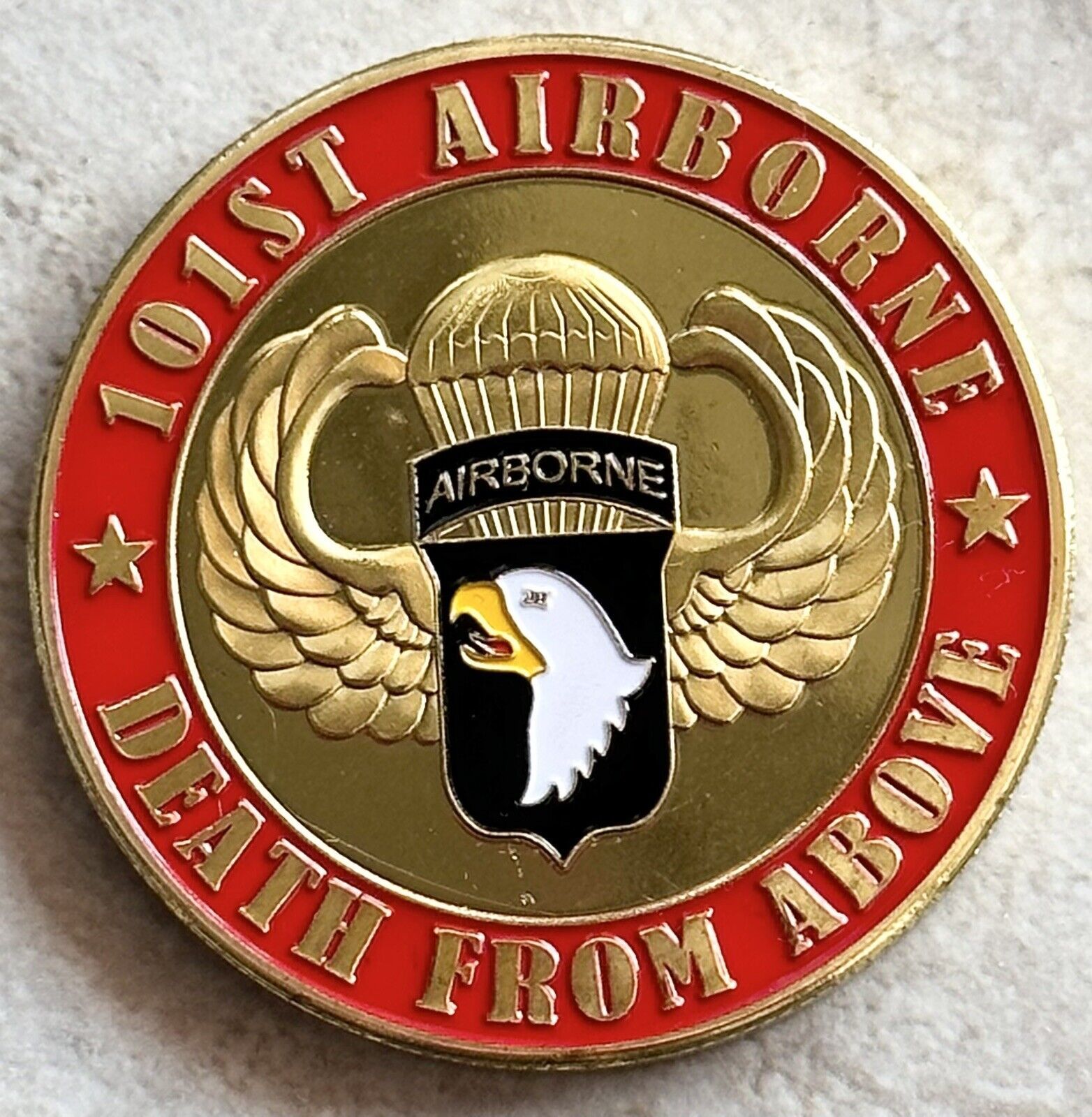 US ARMY 101st Airborne Death From Above From The USA Challenge Coin ...
