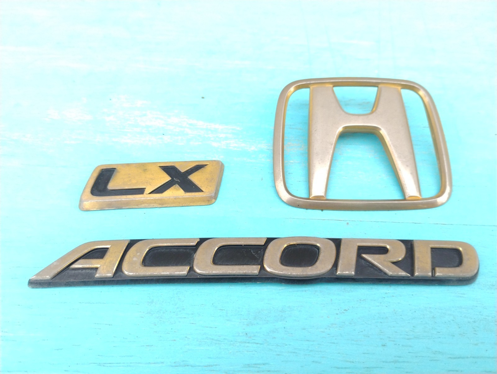 1994-1997 Honda Accord LX Factory Gold Package Emblem Set OEM JDM CD3 ...