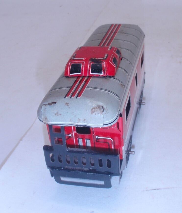 Marx Monon 31055 Red & Gray 4 Wheel Tin Litho Caboose - Other Railroads ...