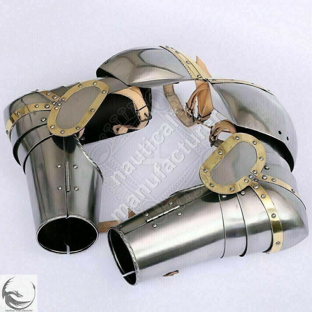 Medieval Armor Leg SCA Guard Steel LARP Graves Knight Larp Costume Full ...