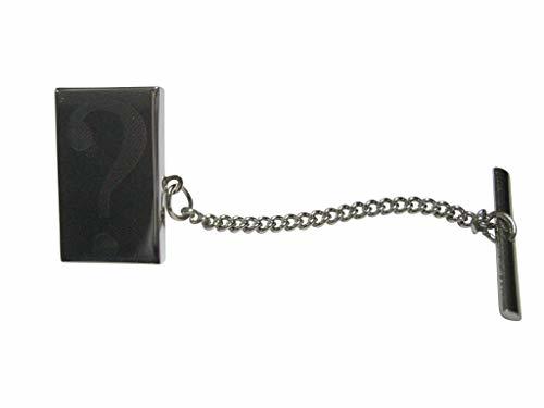 Kiola Designs Silver Toned Etched Rectangular Question Mark Tie Tack ...