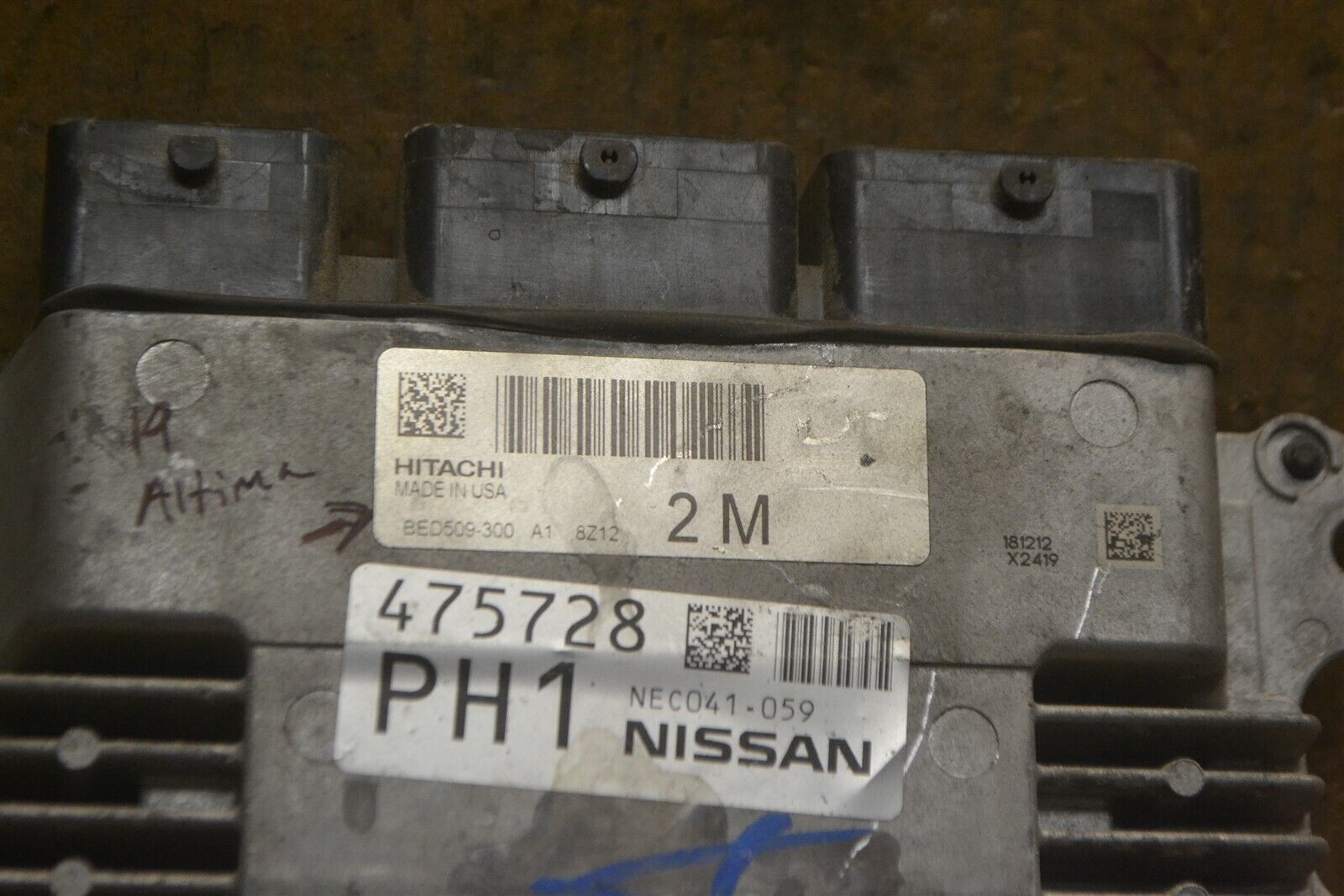2019 Nissan Altima Engine Control Unit ECU BED509300A1 Module 742-14C8 ...