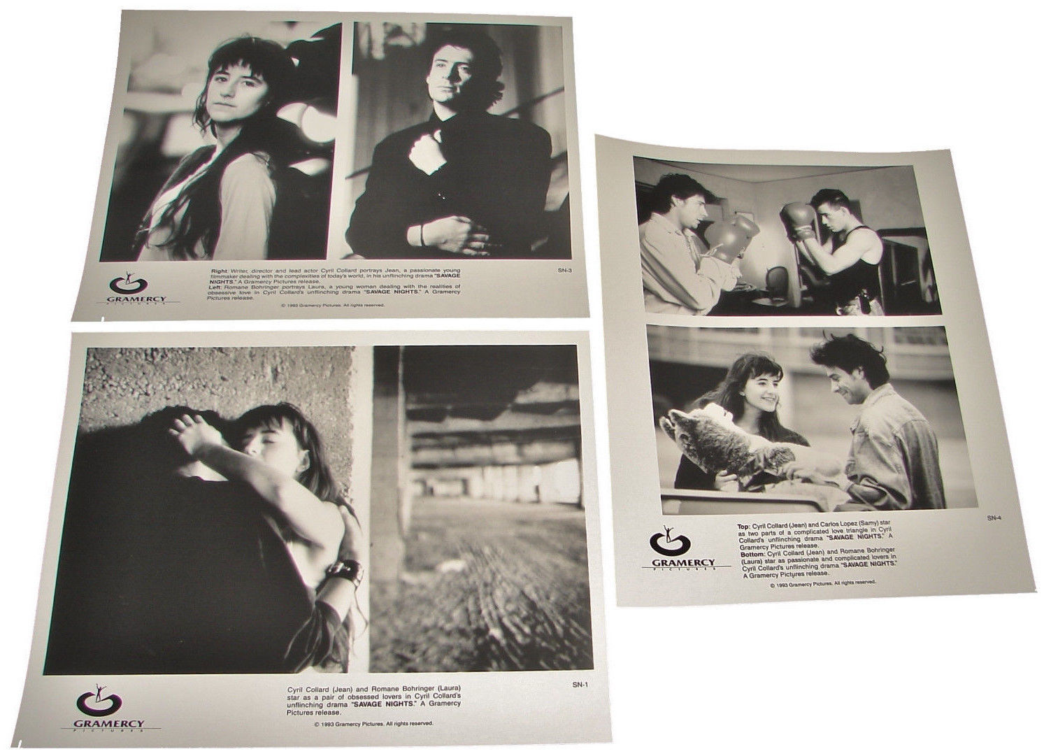 3 1992 SAVAGE NIGHTS Movie Photos Cyril Collard Romane Bohringer Carlos ...