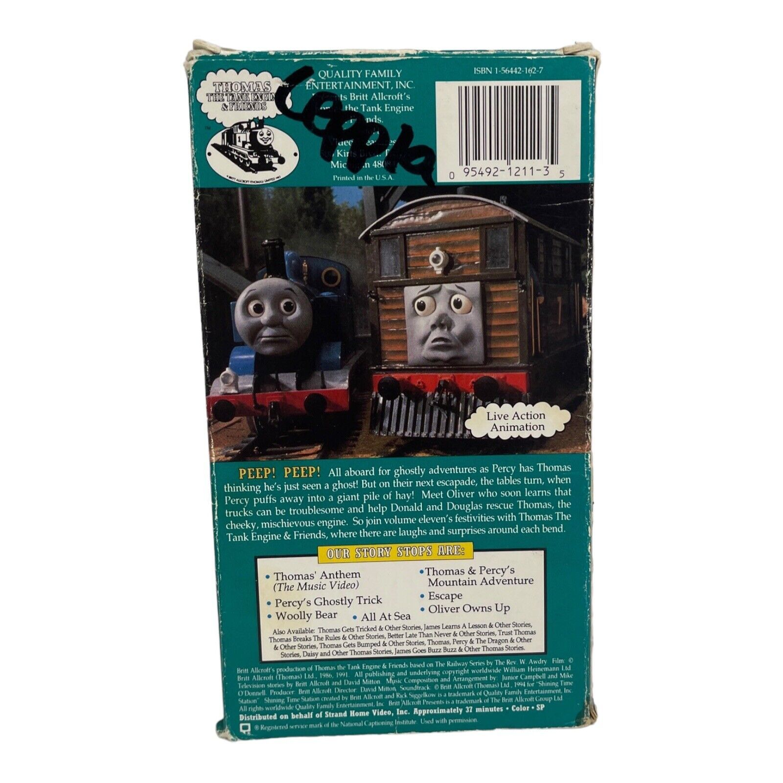 Thomas Tank Engine Percy’s Ghostly Trick VHS Vintage Video Tape - VHS Tapes