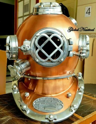 Vintage Diving Helmet Replica Antique Scuba 18 "Diving Helmet US Navy ...