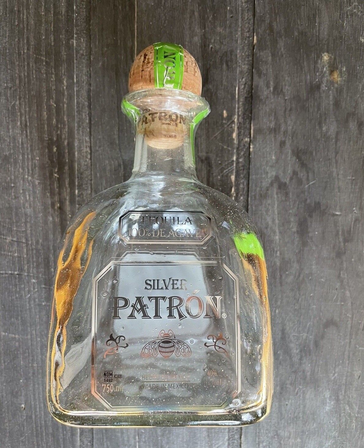 Patron Silver Tequila 750 ml Bottle with intact Cork & Box - Whiskeys ...