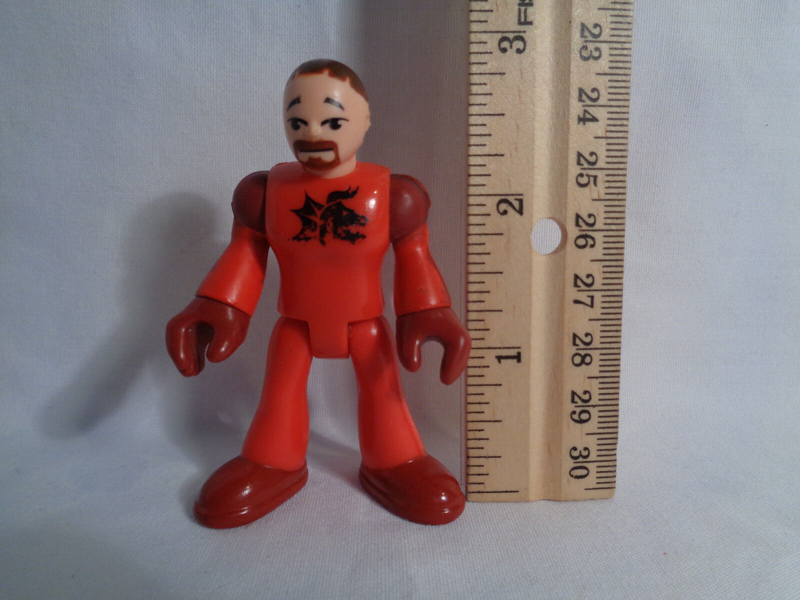 Fisher Price Imaginext Replacement Figure Red Outfit w/ Dragon - Imaginext