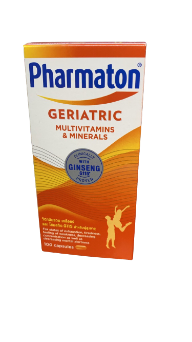 100 Caps Geriatric Pharmaton Multi Vitamins Mineral Ginseng G115 and ...
