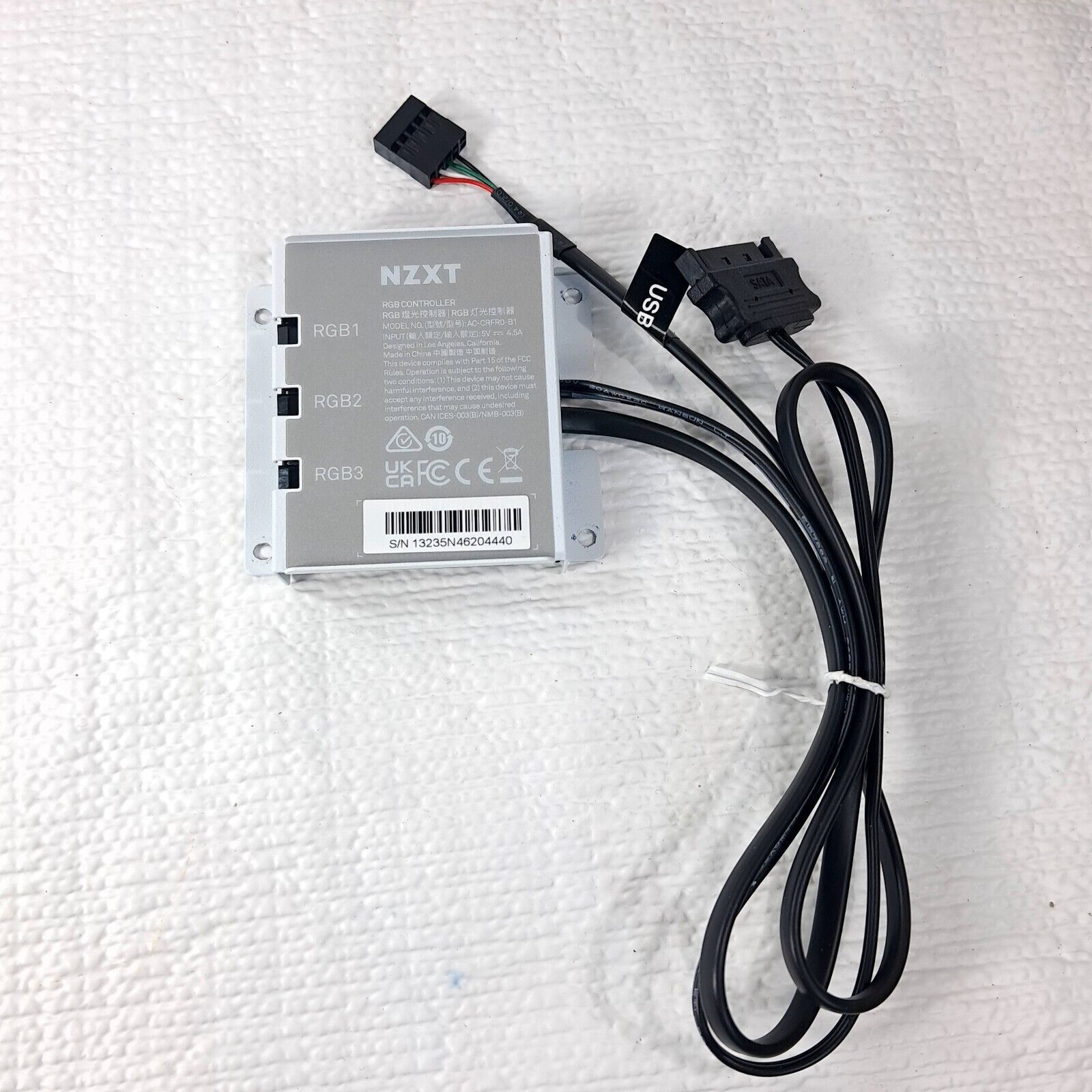 NZXT RGB & Fan Controller AC-CRFR0-B1 RBG 3-port from H7 Elite ATX Mid ...