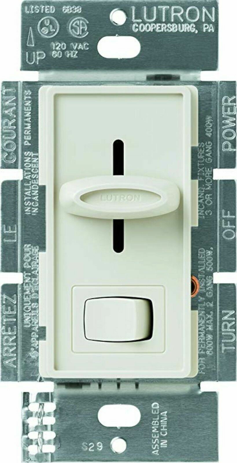 Lutron Skylark S-600P-LA Single Pole Wall Dimmer Light Switch 600w LT ...