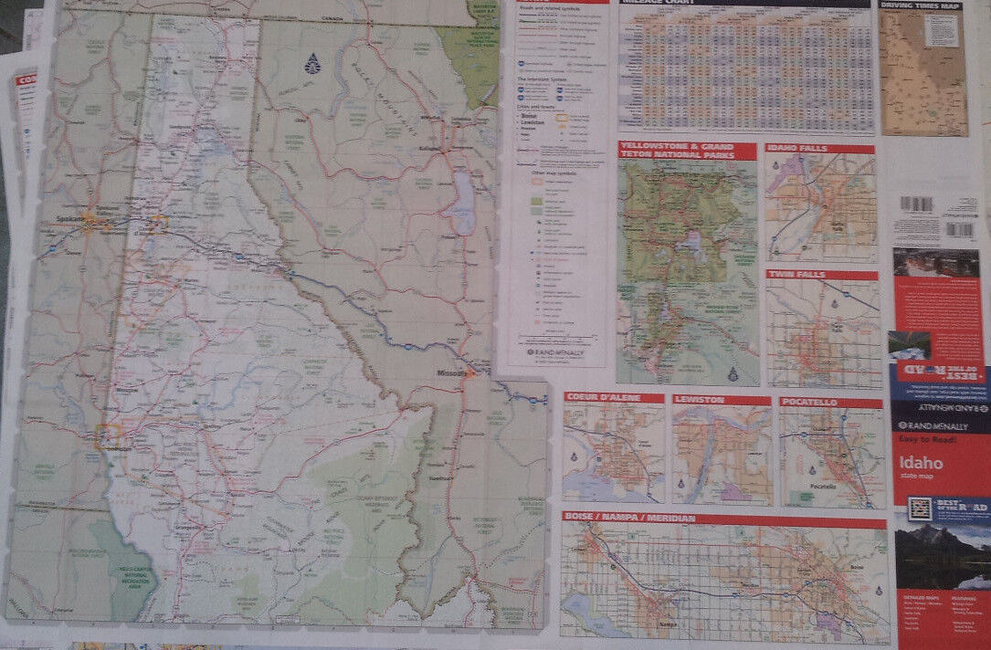 Idaho State Highway Laminated Wall Map (R) - Maps & Atlases