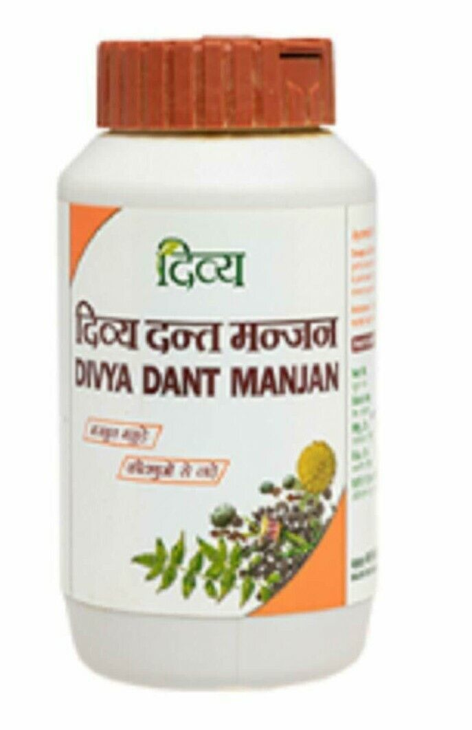 Patanjali Divya DANT MANJAN Tooth Powder for Teeth & Gums 100 Grams ...