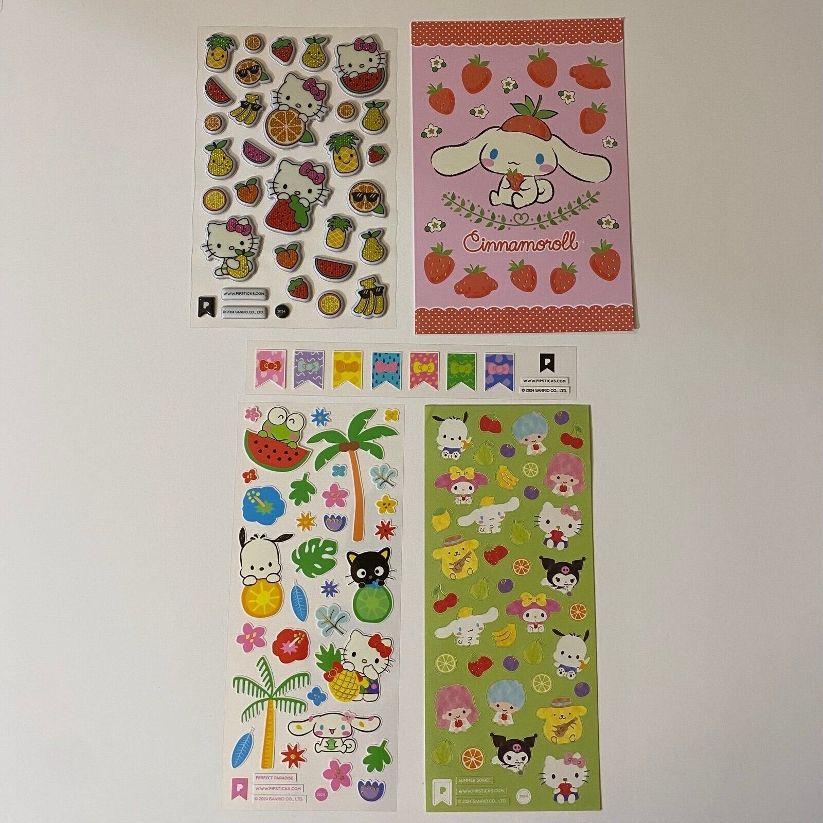 Sanrio Pipsticks Hello Kitty & Friends Tropical Fruit Stickers ...