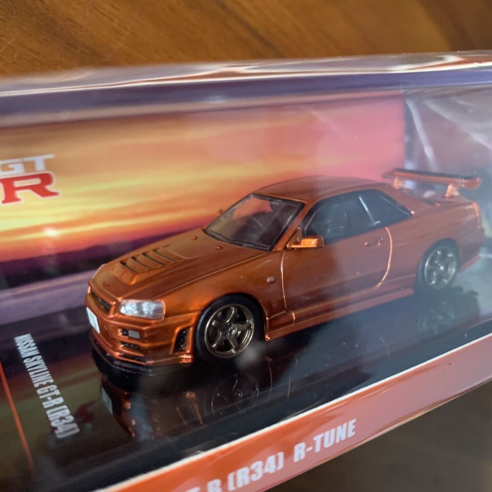 INNO64 Nissan Skyline GT-R R34 R-Tune Orange Metallic - Contemporary ...