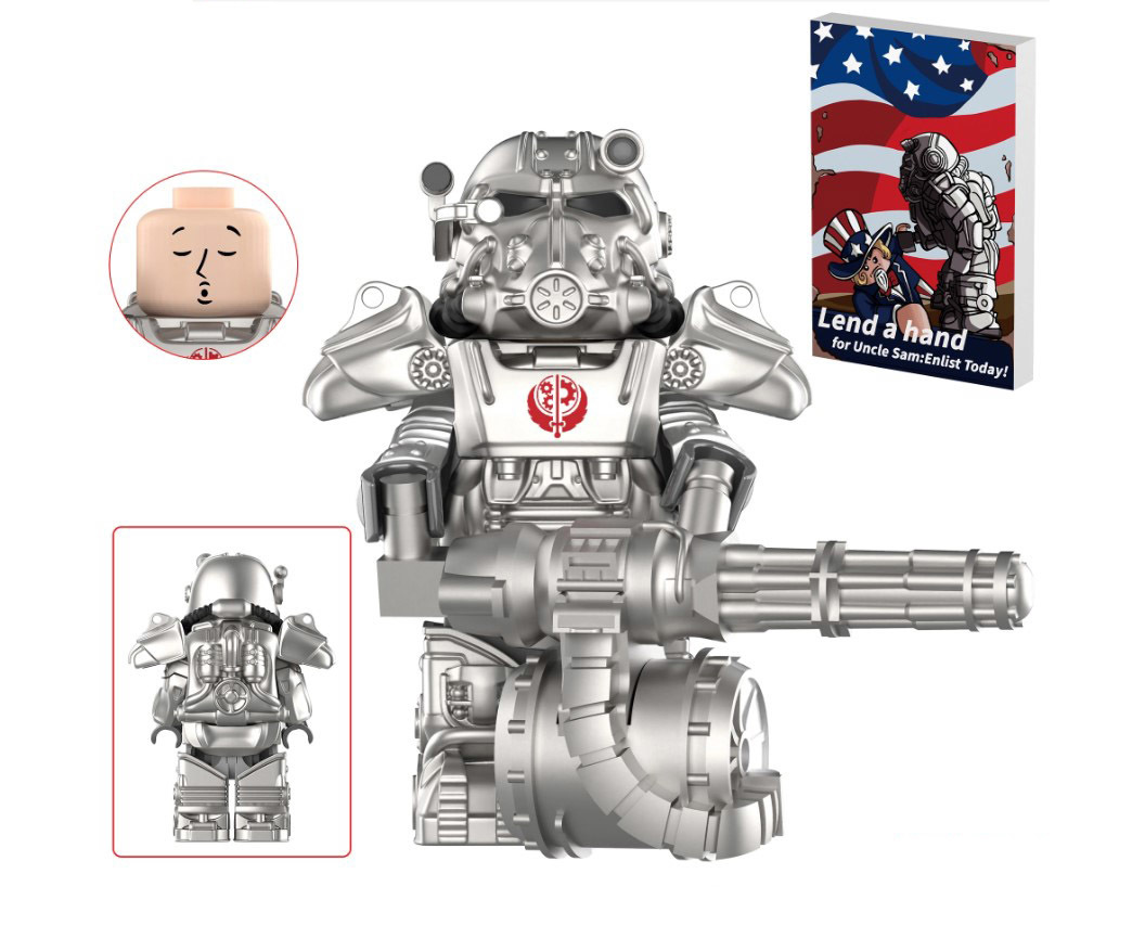 Power Armor Green Silver Fallout Video Game Tv Show Minifigure US ...