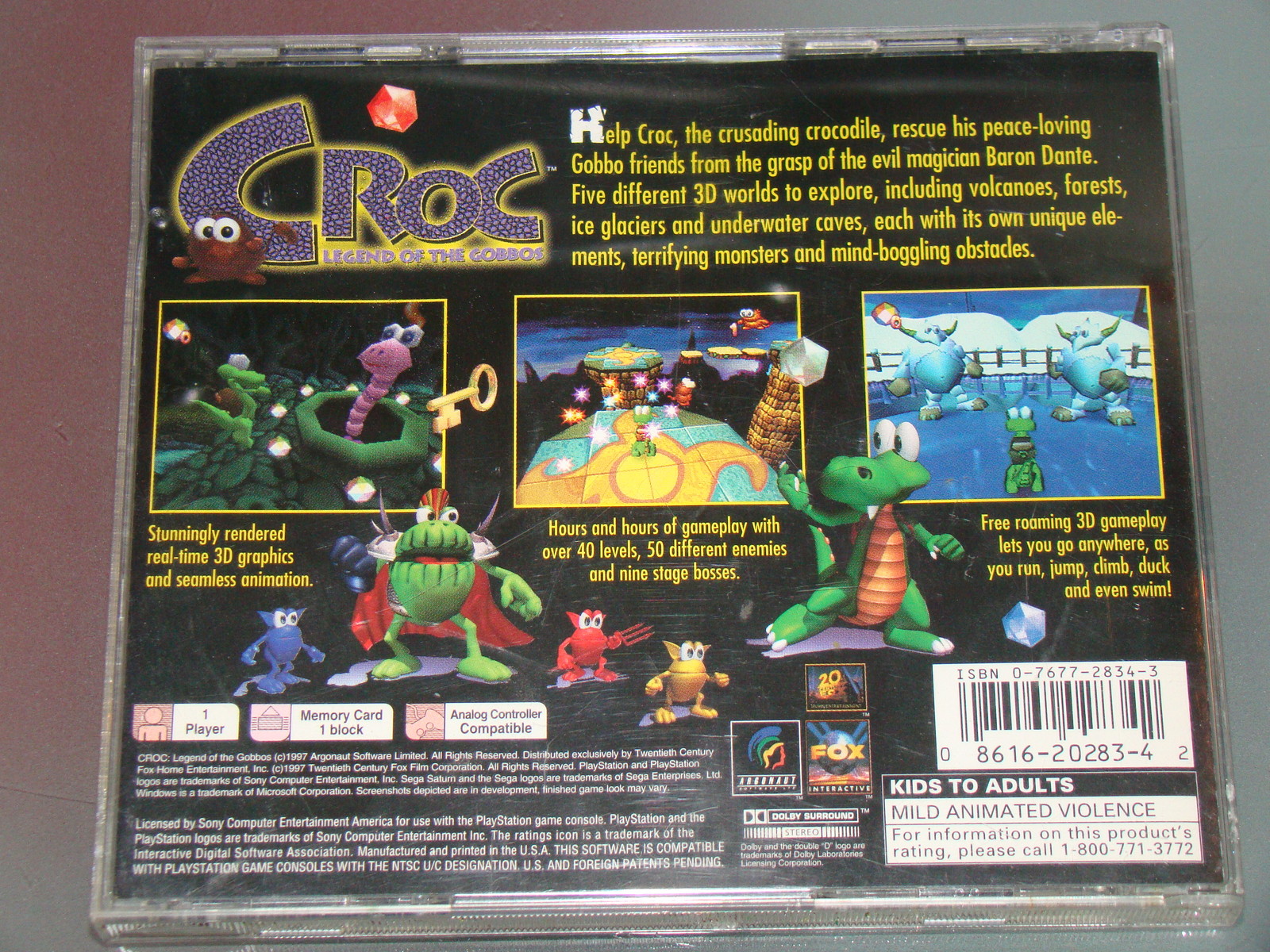 Playstation - CROC LEGEND OF THE GOBBOS (Complete with Instruction ...
