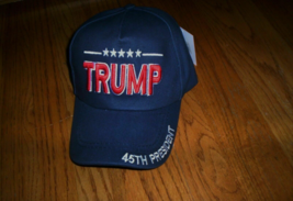 "Trump 45th President" Embroidered Blue Baseball Cap Hat Unisex New ...