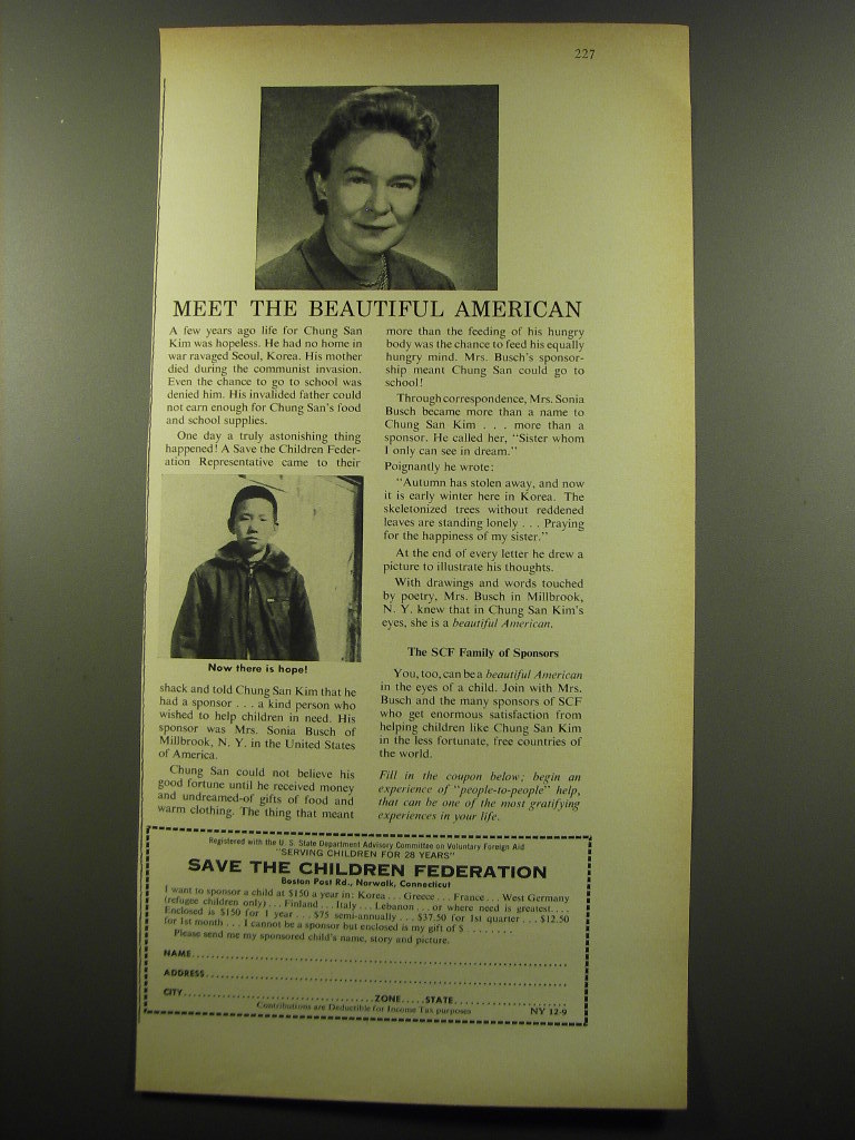 1959 Save the Children Federation Advertisement - Meet the Beautiful ...