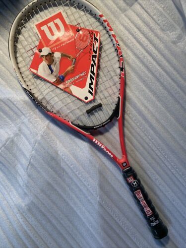 NEW Wilson Impact Volcanic Frame Technology 4 3/8 M Grip Tennis Racket ...