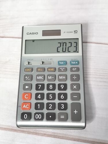 Casio JF-100BM Desktop Calculator 10 Digit Tested - Calculators
