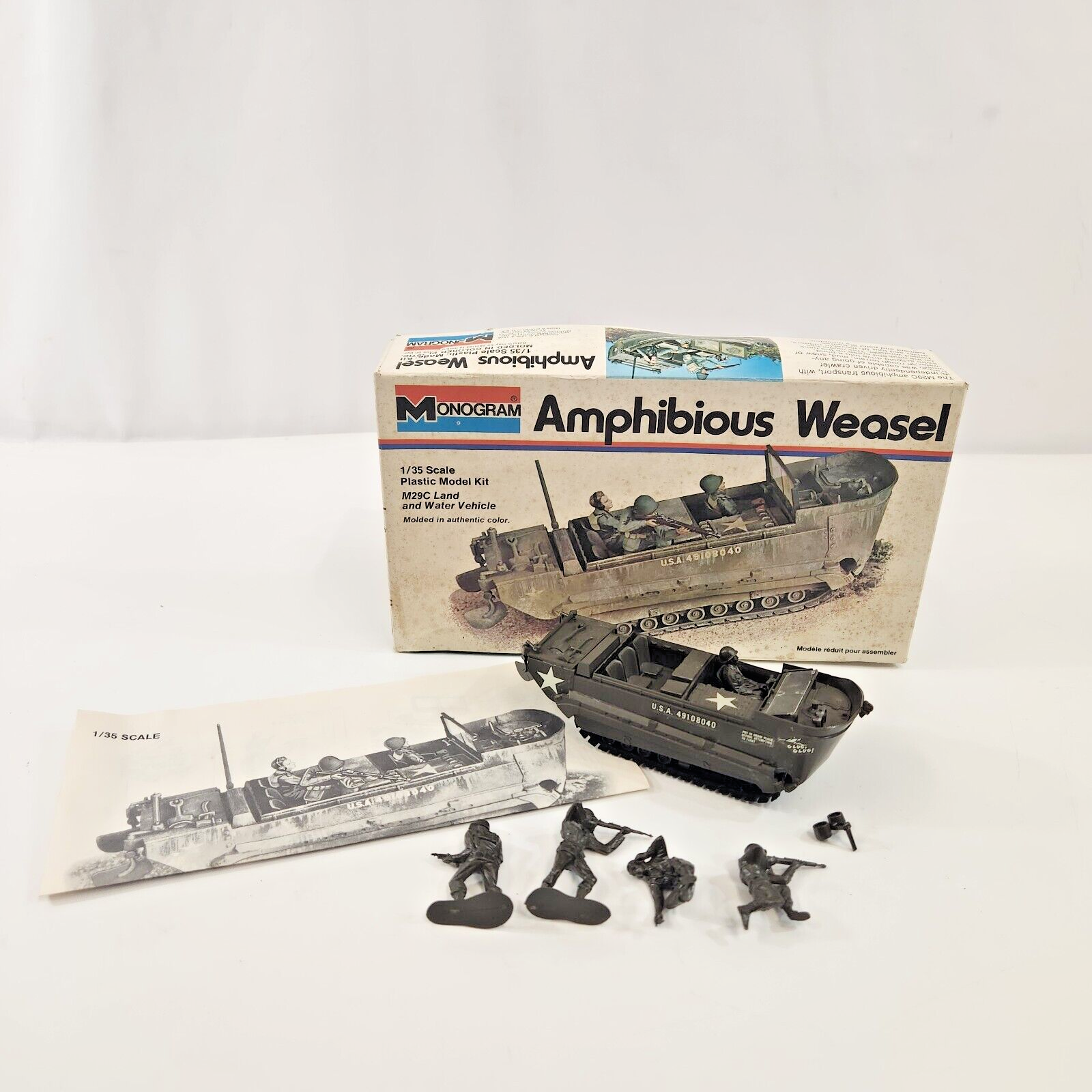 Monogram Amphibious Weasel Model Kit 1/35 Scale M29C Land & Water ...
