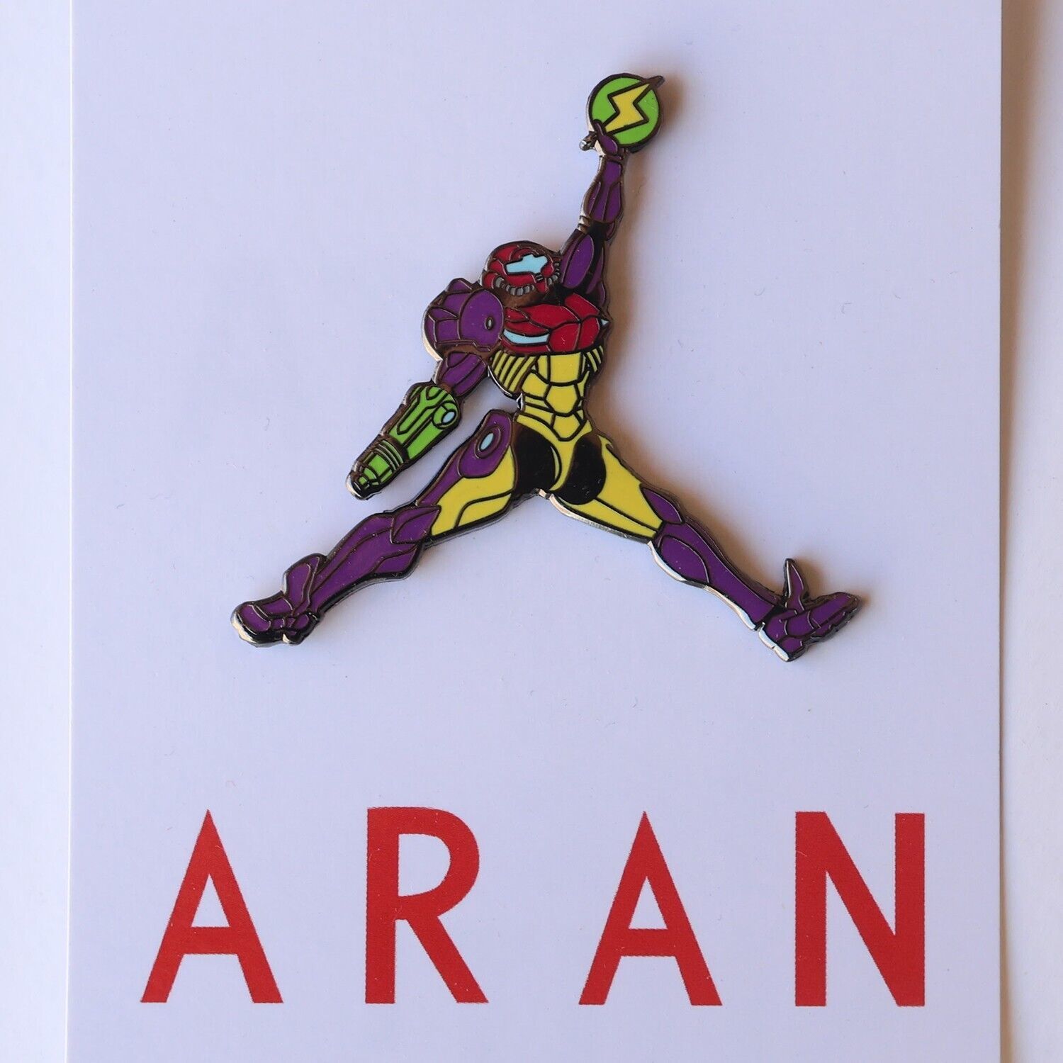 Air Samus Aran Super Metroid x Jumpman Enamel Pin Figure (Gravity Suit ...