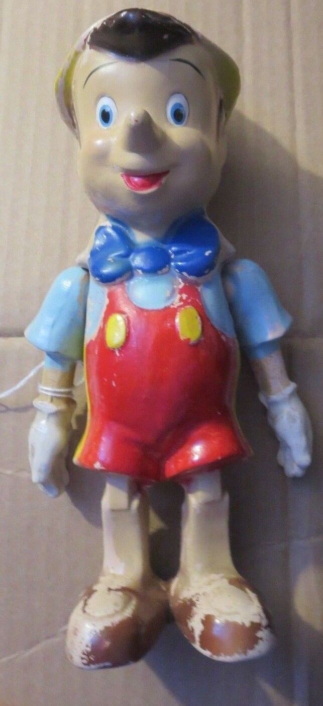 Vintage Crown Toy Co 1939 Pinocchio Figure painted clothes jointed arms ...