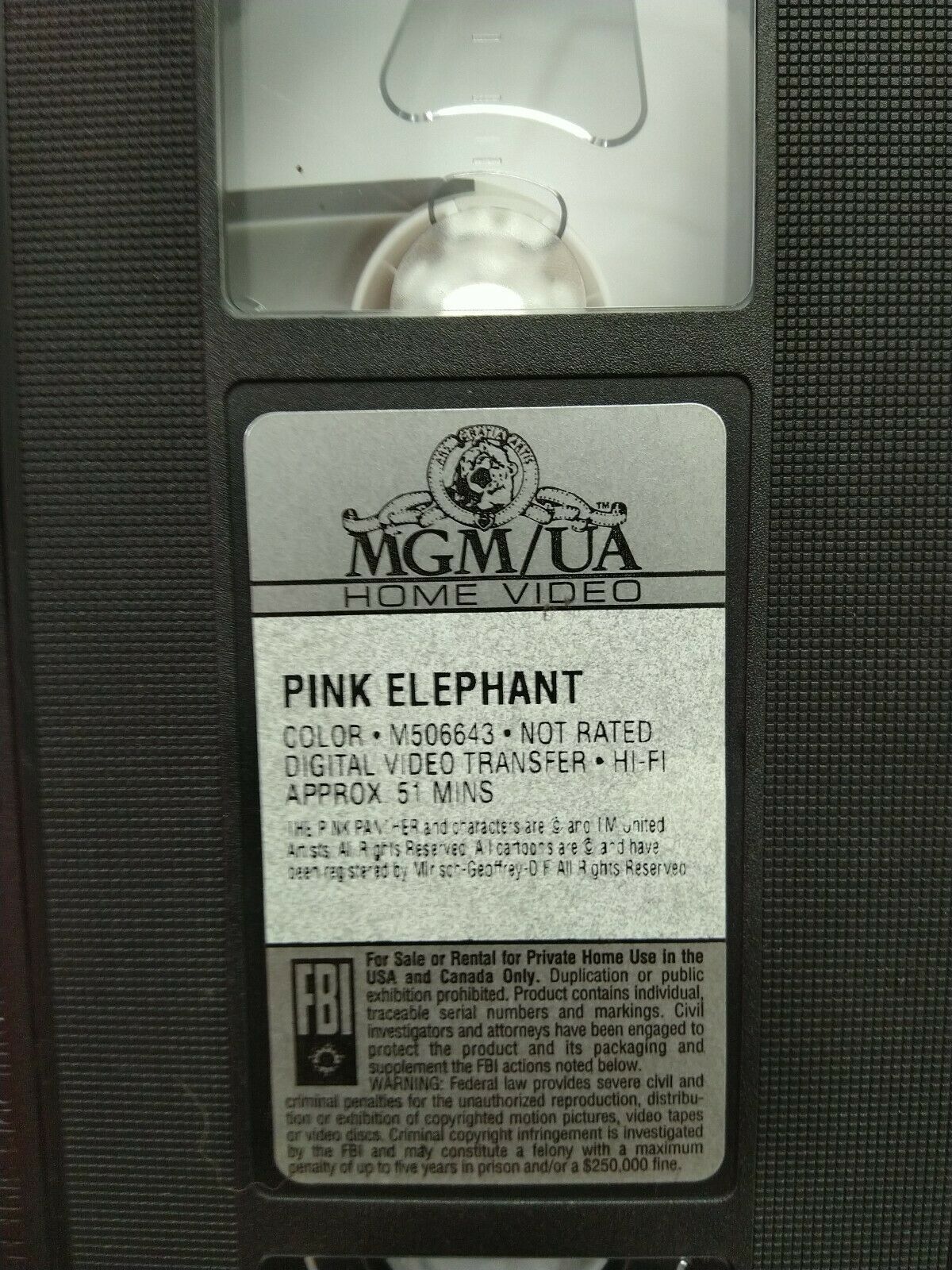 VHS Pink Panther Cartoon Collection, The - Pink Elephant (VHS, 1997 ...