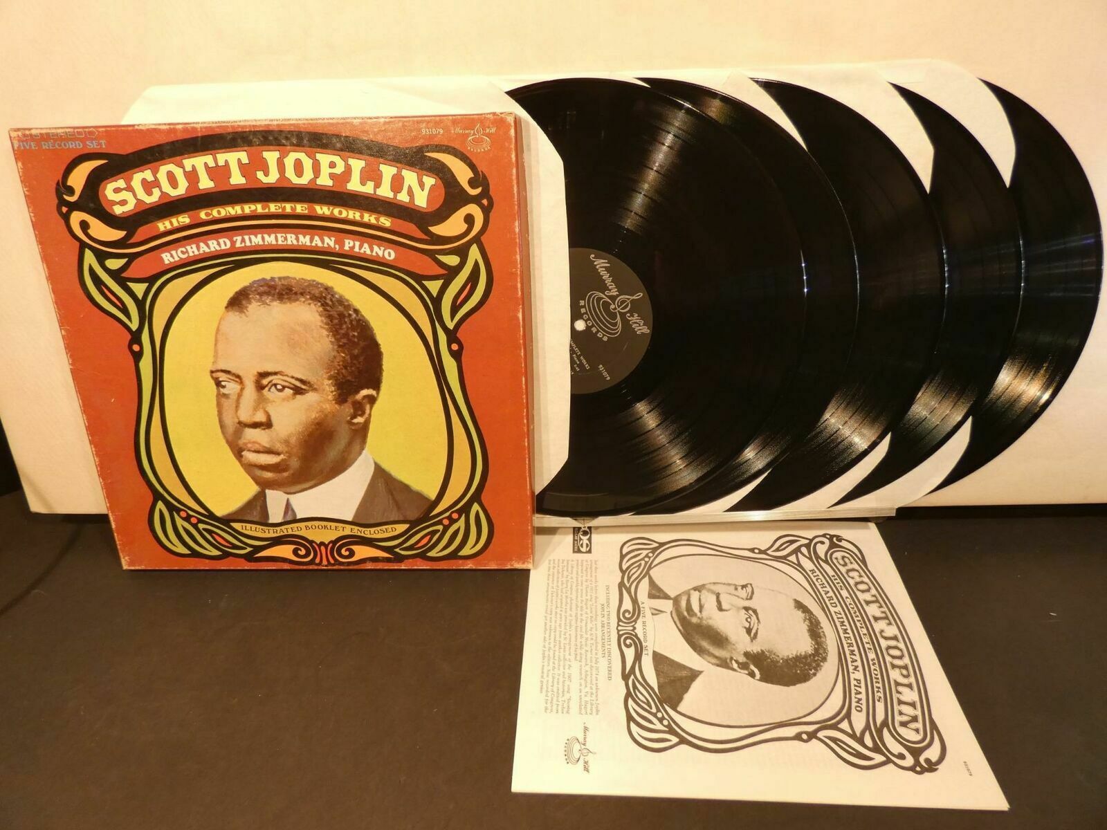 1974 SCOTT JOPLIN HIS COMPLETE WORKS RICHARD ZIMMERMAN JAZZ RAGTIME PIANO RECORD - Vinyl Records