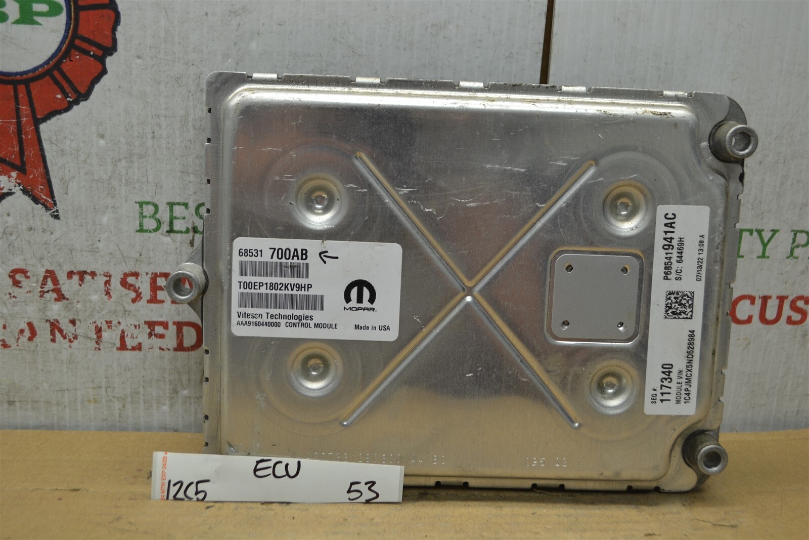 2022 Jeep Grand Cherokee Engine Control Unit ECU 68531700AB Module 53 ...