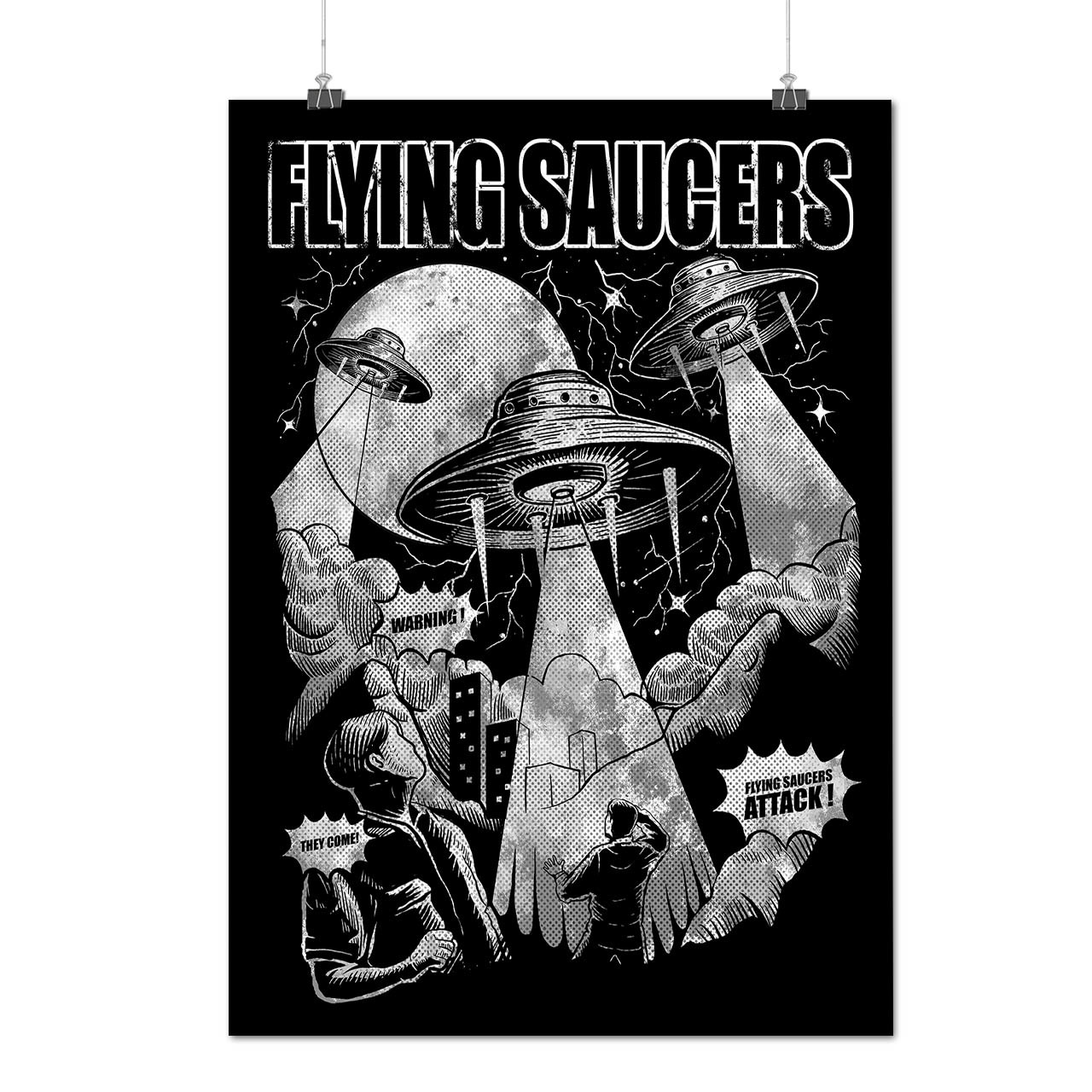 Space Alien Spaceship Alien Attack Matte/Glossy Poster A0 A1 A2 A3 A4 ...