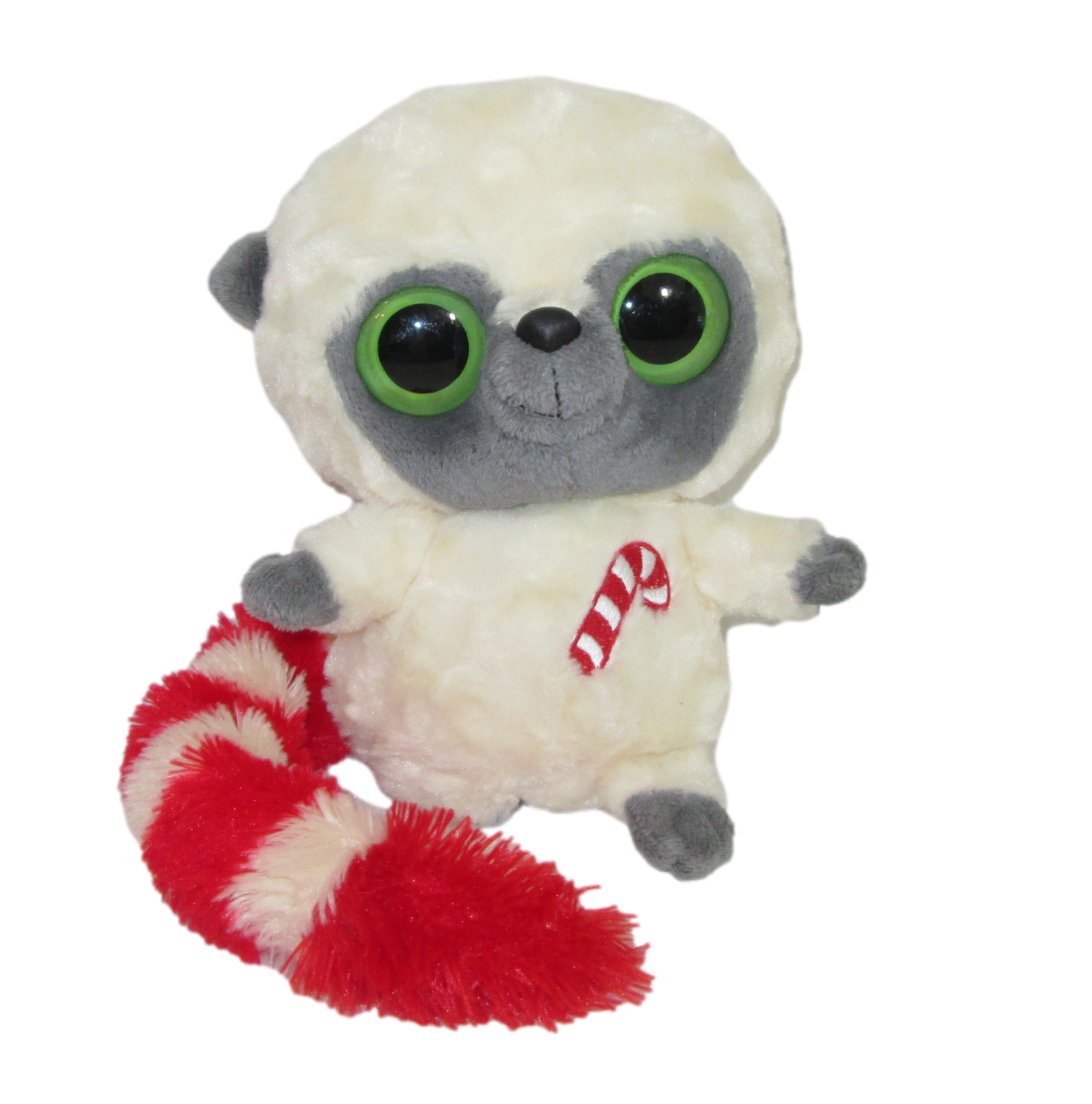 YooHoo & Friends Christmas Lemur Plush 8" Aurora White Candy Cane ...