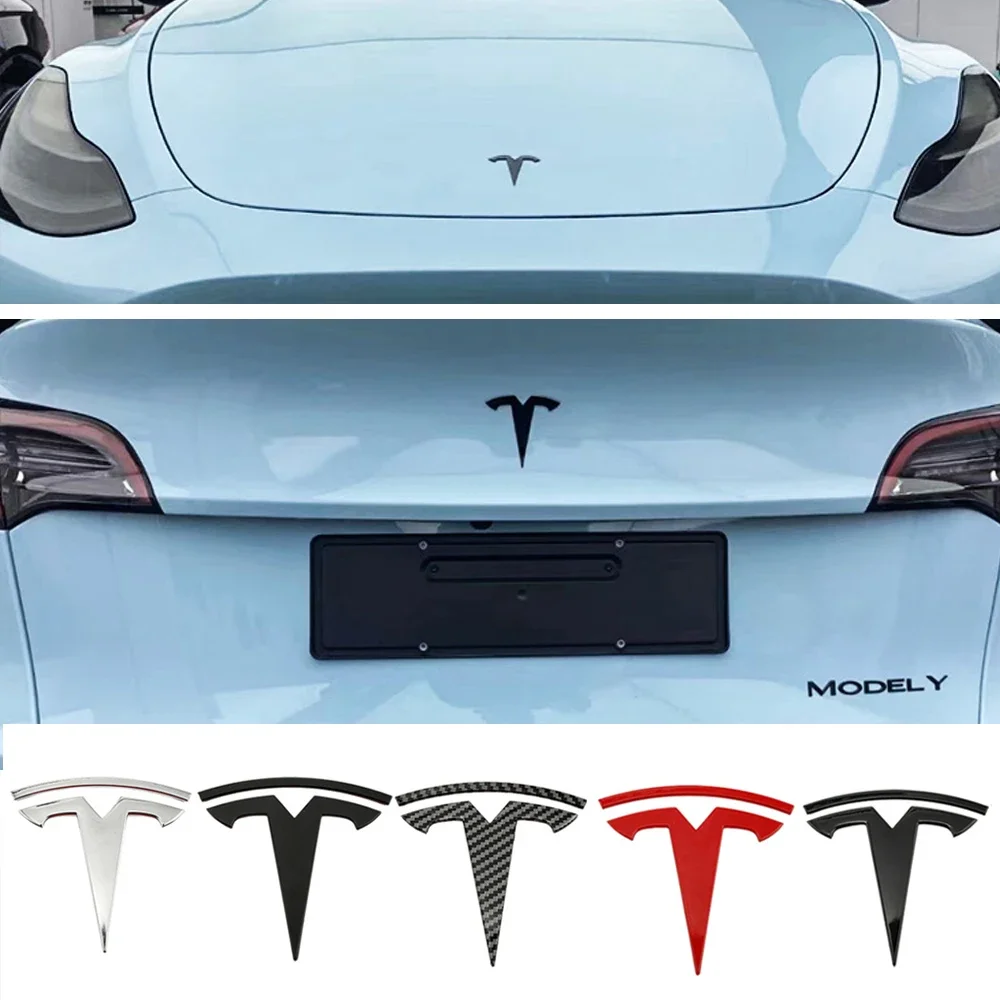 ABS Car Front Hood Bonnet Emblem Cover Sticker for Tesla Logo Model 3 ...