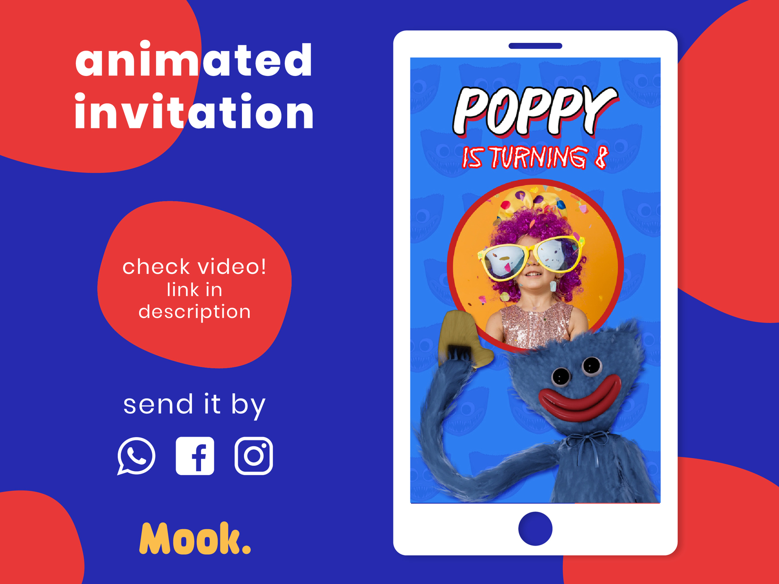 Huggy Wuggy Invitation, Huggy Wuggy Video Invitation, Huggy Wuggy ...
