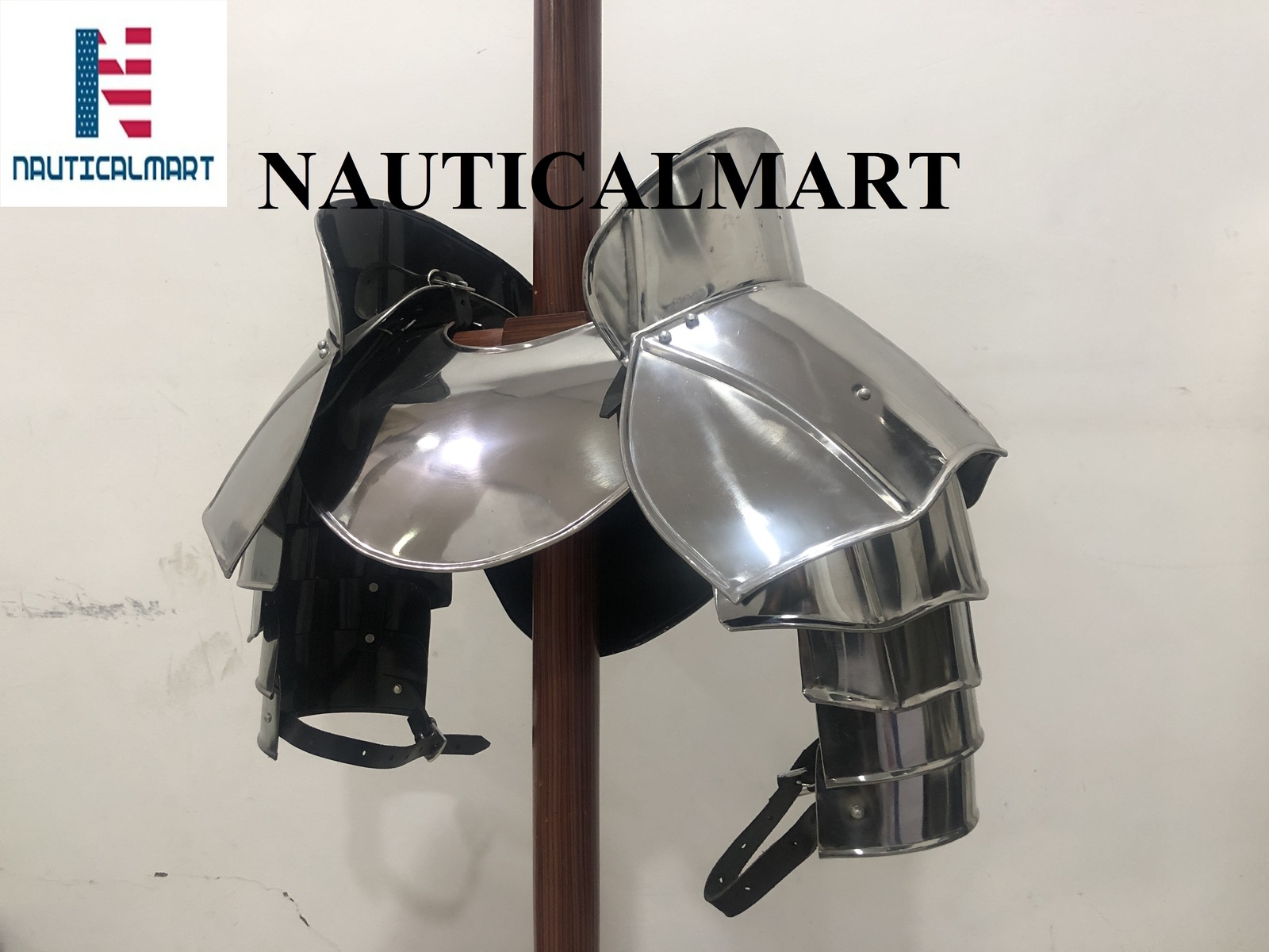 Medieval Armour Gorget and Pauldrons Knight Halloween Costume - Knives ...