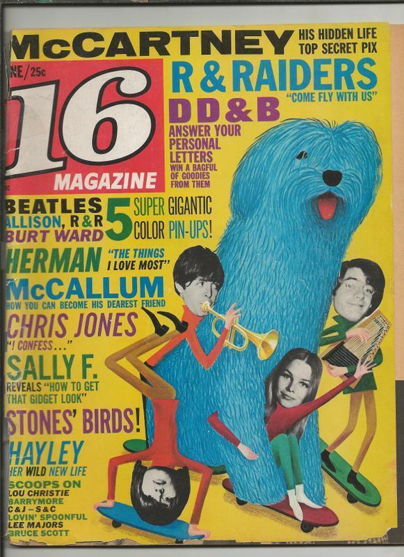 ORIGINAL Vintage June 1966 16 Magazine Beatles Batman Robin detached ...