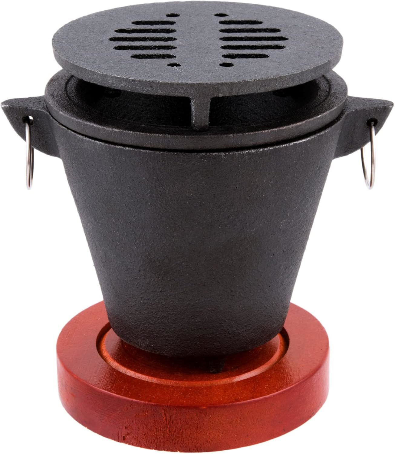 Mini Tabletop Fire Pit And Cast Iron Hibachi Grill Pan, Camping ...