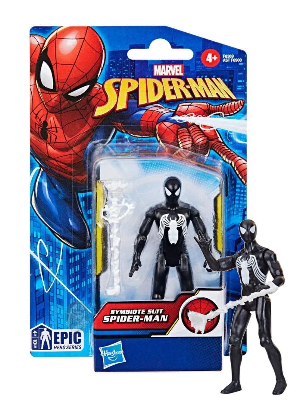 Marvel Symbiote Suit Spider-Man Epic Hero Series 4" Figure Mint In Box ...