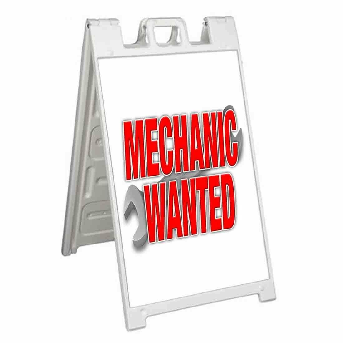 MECHANIC WANTED Signicade 24x36 Aframe Sidewalk Sign Banner Decal AUTO ...